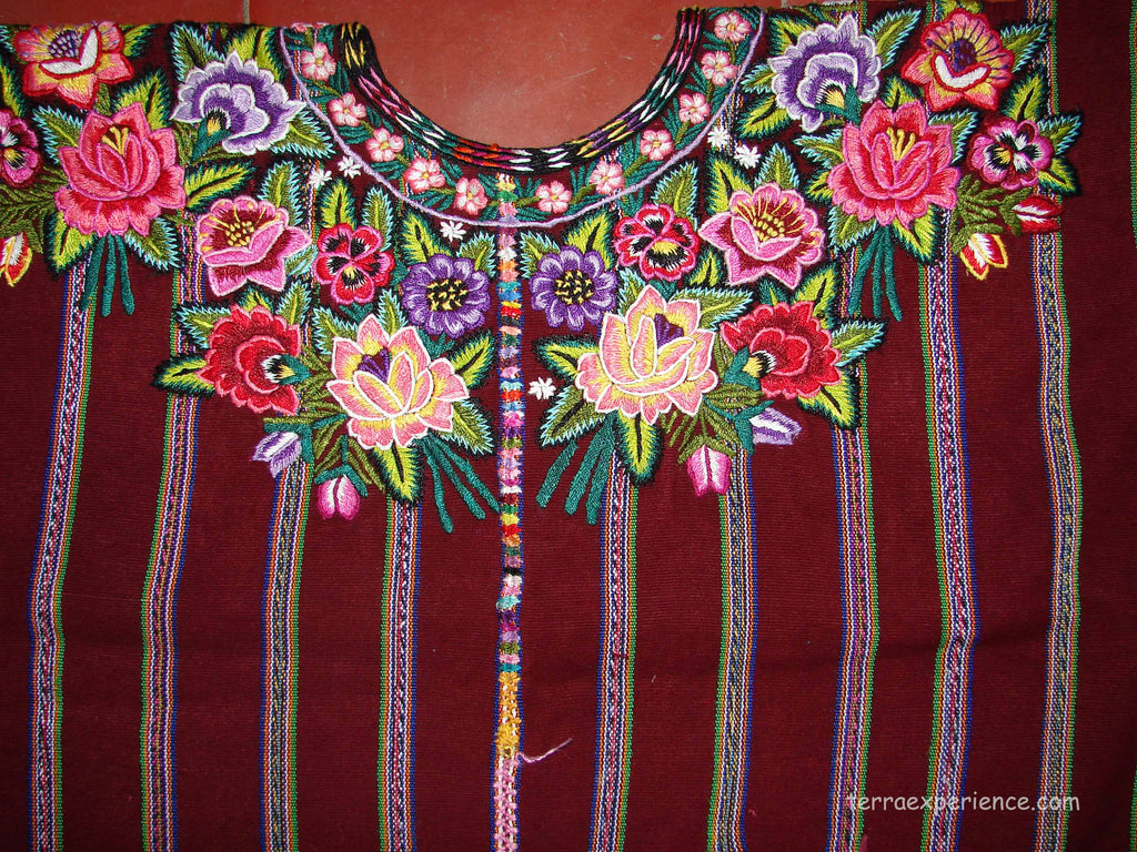 Huipil - Patzun, Woman's Flowered H_PA_13-02 – Terra Experience Doll ...